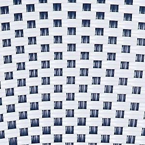 Flash Furniture Lourdes Commercial Grade Bistro Bar Height Stool, Stackable Indoor/Outdoor Dining Stool, 30" High, White/Navy and Bamboo Finish, Set of 2