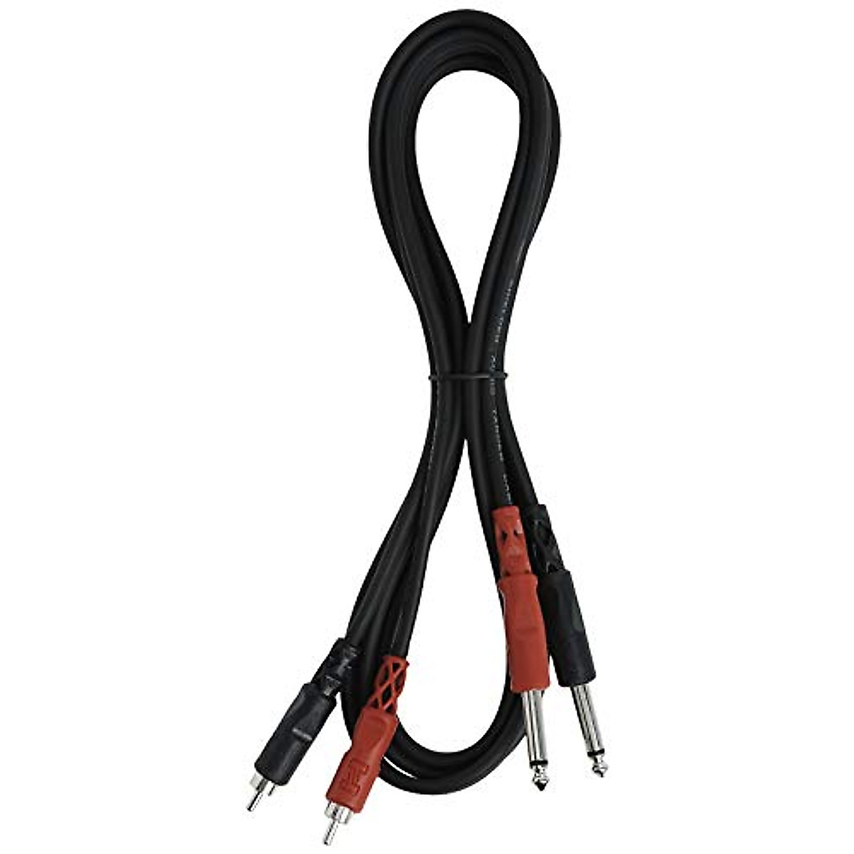 Hosa CPR-202 Dual 1/4" TS to Dual RCA Stereo Interconnect Cable, 2 Meters
