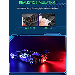 VanSmaGo Remote Control Car, 1:12 Scale 4WD F1 Race Car, 2.4GHz RC Stunt Drift Cars Toy with Gesture Sensing,360° Rotation, Lights, Music & Steam Spray, for Kids Age 6-12 Year Old