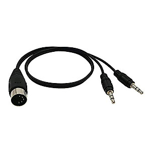 zdyCGTime 5-Pin DIN to Dual 3.5mm(1/8in) TRS Stereo Male Audio Y Splitter Cable Professional Premium Audio Adapter for Bang & Olufsen, Naim, Quad...Stereo Systems