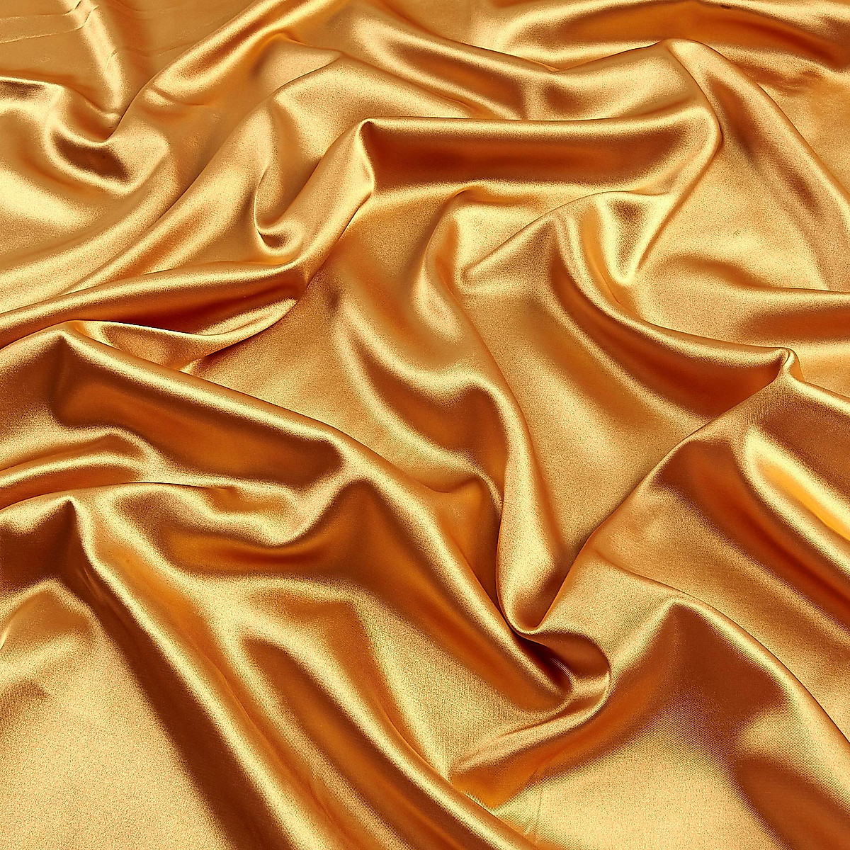 Stretch Charmeuse Satin Sungold, Fabric by the Yard