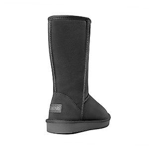 DREAM PAIRS Women's High-top Winter Snow Boots Slip on Warm Comfortable Outdoor Booties Shoes for Women FuzzyClassic,Size 10,Grey,Shorty_HIGH