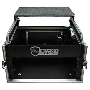 Harmony Audio Cases HCM4ULT DJ Laptop Glide 10U Slant Top 6U Vertical Rack Case New