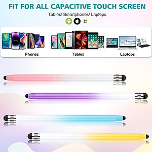 Stylus Pens for Touch Screens, CCIVV 4-Pack Stylus Compatible with iPhone, iPad Pro, Samsung Galaxy, Tablets + 16 Extra Replaceable Tips