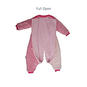 BLOOMSTAR Wearable Blanket with Legs, Baby Sleep Bag with Feet Winter, Toddler Sleeping Bag,Sack with Sleeve Velvet Thick 3.5 TOG