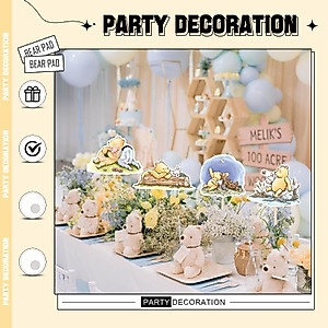 MEMOVAN 16pcs Classic The Pooh Centerpieces for Baby Shower Decorations Winnie Centerpieces Sticks Oh Baby Winnie Table Toppers for Winnie Birthday Party Supplies