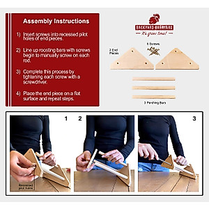 Mini Chick Roosting Perch (2 Pack) Chicken Toys for Coop and Brooder for Baby Chicks El Pollitos La Pollita Pollos Gallinas Polluelos