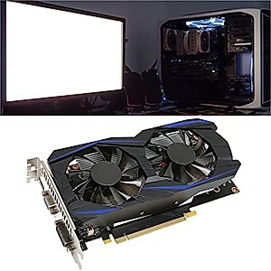 PUSOKEI GTX550Ti Graphics Card, 6GB 192BIT GDDR5 PCI E 2.0 Gaming Graphics Card, Support DirectX11, 3D Stereo Display, Dual Fan HD MI VGA DVI Graphics Card for Gaming PC