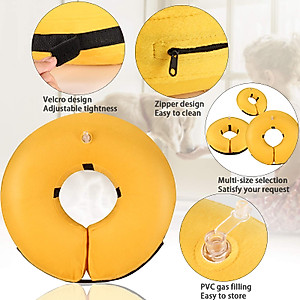 MUKSIRON Recovery Collar for Dogs,Soft Protective Inflatable Dog Cone Collar for After Surgery, Adjustable Elizabethan Collar for Small/Medium/Large Dog and Cats to Prevent from Scratching & Biting