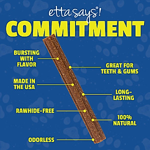 etta says! Flavor Fusion - All Natural Rawhide Free Chews for Dogs 2oz Chew - Duck and Pumpkin - Made in The USA (12 Count Pack of 1)