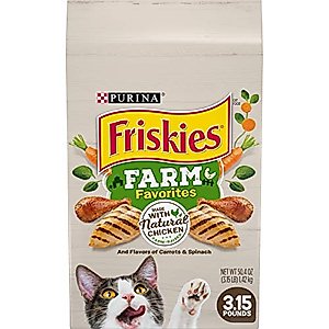 Purina Friskies Dry Cat Food, Farm Favorites With Chicken - (4) 3.15 lb. Bags