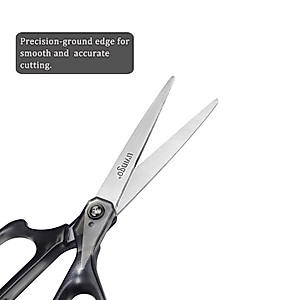 LIVINGO Scissors All Purpose for Office - 3 Pack 8 Inch Sharp Stainless Steel Heavy Duty Fabric Paper Cutting Shears for Crafts, Sewing School Home Use