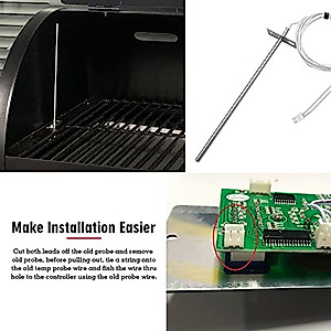 RTD Temperature Probe Sensor Replacement Parts for Camp Chef Wood Pellet Smoker Grills, Replace for Part PG24-44