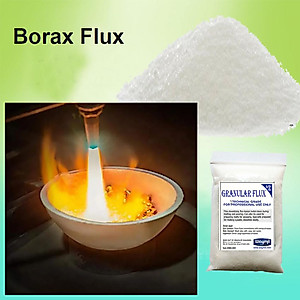 Borax Flux 1/2 Pound Melting Gold Silver Crucible Glaze Jewelry Casting 8oz