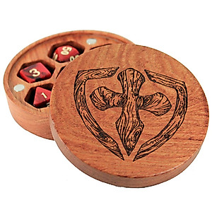 Paladin Roleplaying DND Dice Box - Solid Wood Storage Case for Polyhedral, RPG and Tabletop Gaming Dice