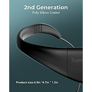Tayogo Waterproof Mp3 Player for Swimming, IPX8 8GB Swimming Headset, Silicone Coated Waterproof Music Player, 20H Playing time, Underwater Mp3 Player Perfect for Swimming (Black（2nd Generation）)
