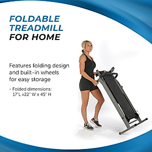 Stamina Inmotion T900 Manual Treadmill - Foldable Fitness Treadmill with Smart Workout App - Non-Motorized Treadmill for Home Workout - Up to 225 lbs Weight Capacity