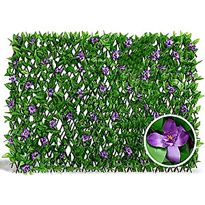 DOEWORKS Expandable Fence Privacy Screen for Balcony Patio Outdoor, 1PC Faux Ivy Fencing Panel for Backdrop Garden Backyard Home Decorations