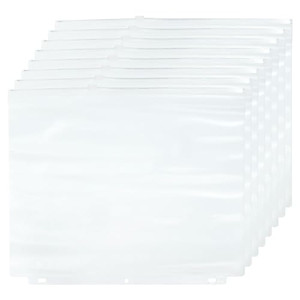 PATIKIL A4 Binder Pocket, 8 Pack PVC Letter Size Zipper 3 Holes Binder Pouch Folders Document Waterproof Filing Storage Loose Leaf Bags for 3-Ring Notebook Binder, Clear