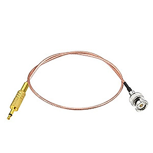 Eightwood BNC Male to 3.5mm 1/8” Mono TS Male Plug Stereo Adapter Coaxial Power Audio Cable 1.6 Feet
