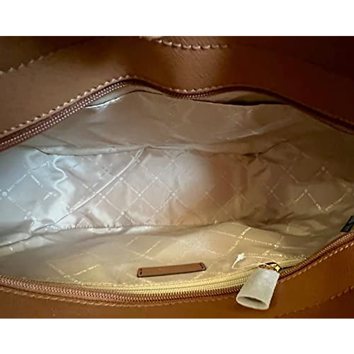 Michael Kors Jet Set Travel Large Chain Shoulder Tote Vanilla MK Signature Logo