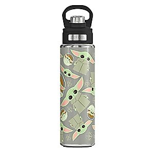 Tervis Star Wars-The Mandalorian Child Pattern Triple Walled Insulated Tumbler, 24 oz Wide Mouth Bottle, Stainless Steel