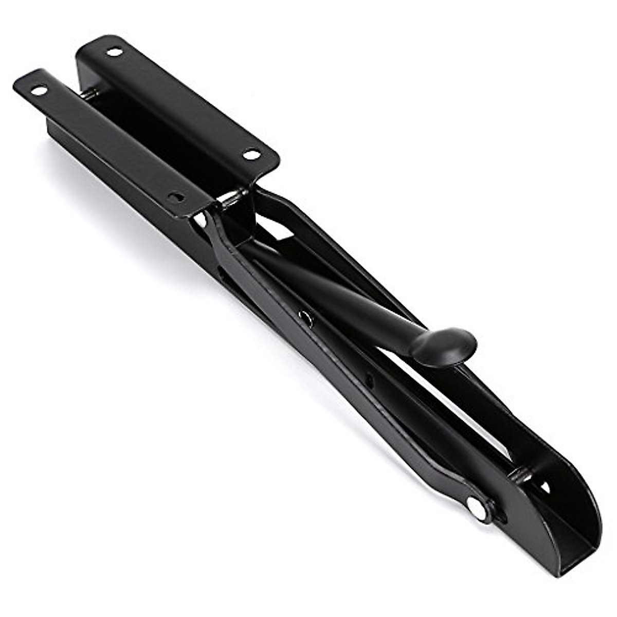 Sumnacon Sturdy Folding Shelf Brackets - Heavy Duty Metal Triangle Table Bench Folding Shelf Bracket 10 Inch, 2 Pcs Folding Shelf Hinge Wall Mounted, Max Load 132lb (Black)