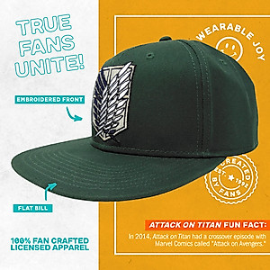 Ripple Junction Attack on Titan Hat, Season 3 Scout Regiment Shield Cap, Green