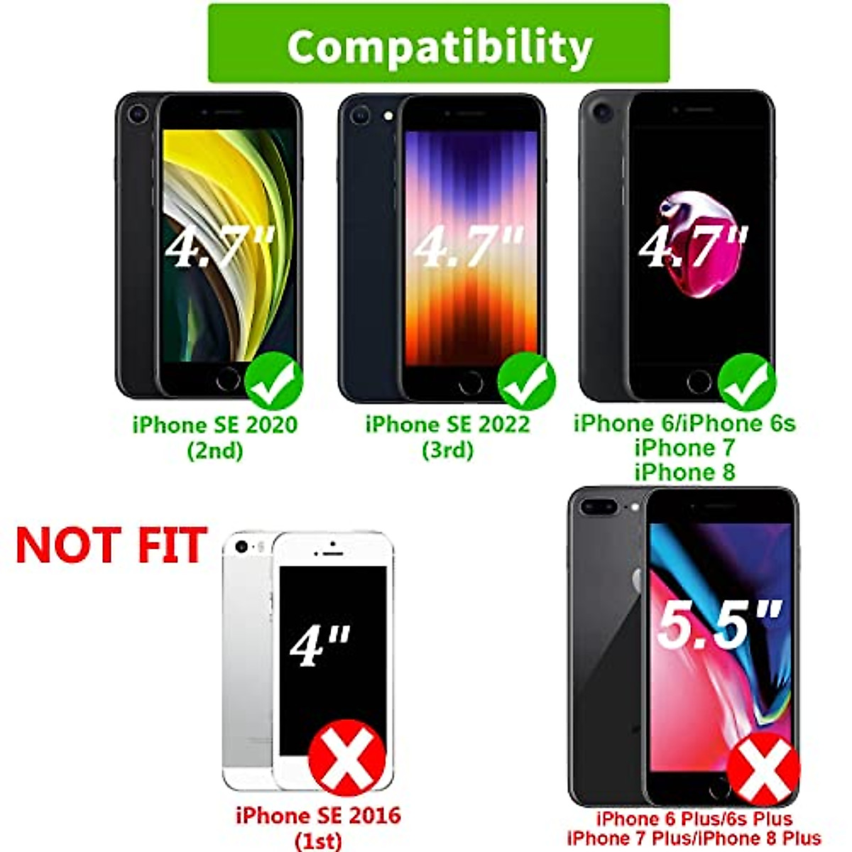 KRHGEIK Wallet Case for iPhone SE 2020/SE 2022/iPhone 8/iPhone 7,Women Butterfly Embossed PU Leather Stand Card Slots Wrist Strap Flip Folio Cover for iPhone 6/6S/7/8/SE 2nd/SE 3rd Gen (Purple)