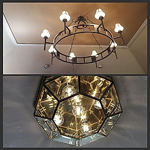 CRLight Candelabra LED Globe Bulb 30W Equivalent Soft White 3000K, 2W Dimmable E12 Base Vintage Edison G16 / G50 Filament Bulb, Chandelier Ceiling Fan Bathroom Vanity Mirror Light Bulbs, Pack of 8