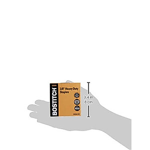 Bostitch Heavy Duty Premium Staples, 25-55 Sheets, 0.375 Inch Leg, 5,000 Per Box (SB353/8-5M)