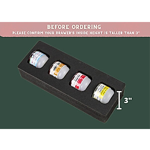 Polar Whale 2 Cocktail Capsule Drawer Organizers Tray Insert Compatible with Keurig DrinkWorks Pods for Kitchen Home Bar Party Waterproof Washable Black Foam 4 Compartment 4.5 x 11.75 Inches