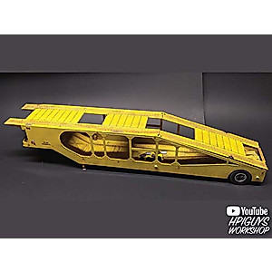 AMT 5-Car Haulaway Trailer 1/25th Scale Model Kit, White (AMT1193)