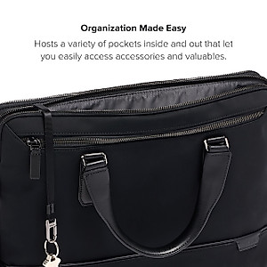 TUMI - Harrison Sycamore Slim Leather Top Zip Briefcase - 15 Inch Computer Bag for Men and Women - Black