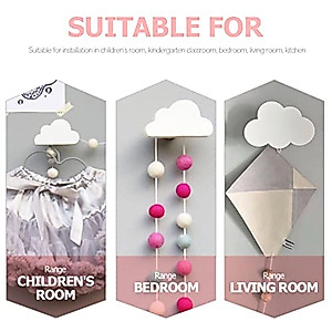 Cabilock 4pcs Hanger Hooks Cloud Wall Hanger Bathroom Wall Hooks Magnetic Goose Cloud Hook Wall Storage Shelf Decoration Hat Wooden Decor Wooden Wall Hooks Child Wall Hanging Key Cabinet