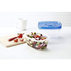 GladWare Deep Dish Food Storage Containers | Large Rectangle Food Storage, Food Containers Hold up to 64 Ounces of Food | Glad Containers with Glad Lock Tight Seal, 3 Count, Standard