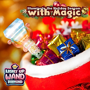 IPIDIPI TOYS Light Up Spinning Diamond Wand, Rotating Magic Princess Toy, Sensory Pretend Play for Kids Girls and Boys, Christmas Stocking Stuffers