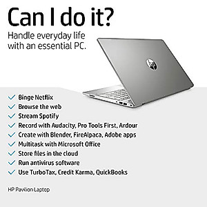 HP 15-cs3019nr Pavilion 15.6-Inch Laptop, Intel Core i7 (Mineral Silver)