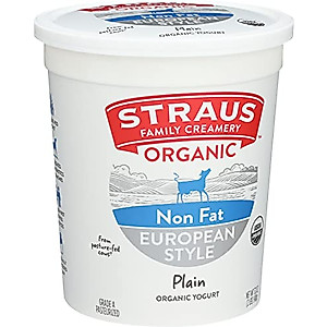 Straus Family Creamery, Non Fat Plain Yogurt, 32 oz