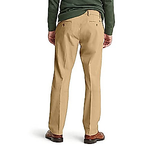 Dockers Men's City Trouser Straight Fit Smart 360 Tech Pants, New British Khaki (Waterless), 36W x 32L