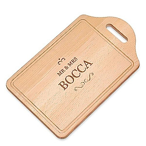 Maverton Engraved Cutting Board for couples - Personalized Chopping Desk for Wedding - Bamboo Butcher Block for newlyweds - Serving Tray for anniversary - Home Accessory - FAMILY