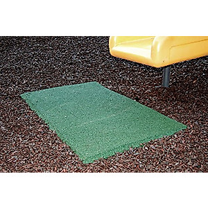 IncStores 2 1/4 Inch Thick Outdoor Playground Mat | Extra Thick Rubber Mat for Grip and Safety Around Backyard Swings, Slides, and Jungle Gyms | 32" x 54", Earth