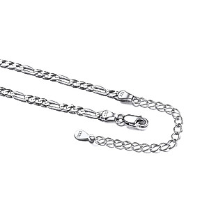 ChicSilver 2.8mm Figaro Chain Anklet 925 Sterling Silver Ankle Bracelets for Women Simple Dainty Waterproof Anklet Womens Anklets Jewelry for Beach Gifts for Mom