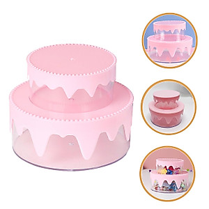 Wakauto 1 Set Storage Container Jewelry Box Plastic Material DIY Hair Rope Storage Box Girl Child Plastic Storage Box