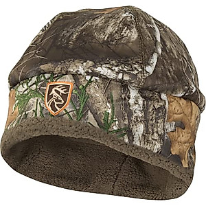 Drake Waterfowl Non-Typical Silencer Sherpa Fleece Beanie with Agion Active XL, One Size Fits Most, Realtree Edge
