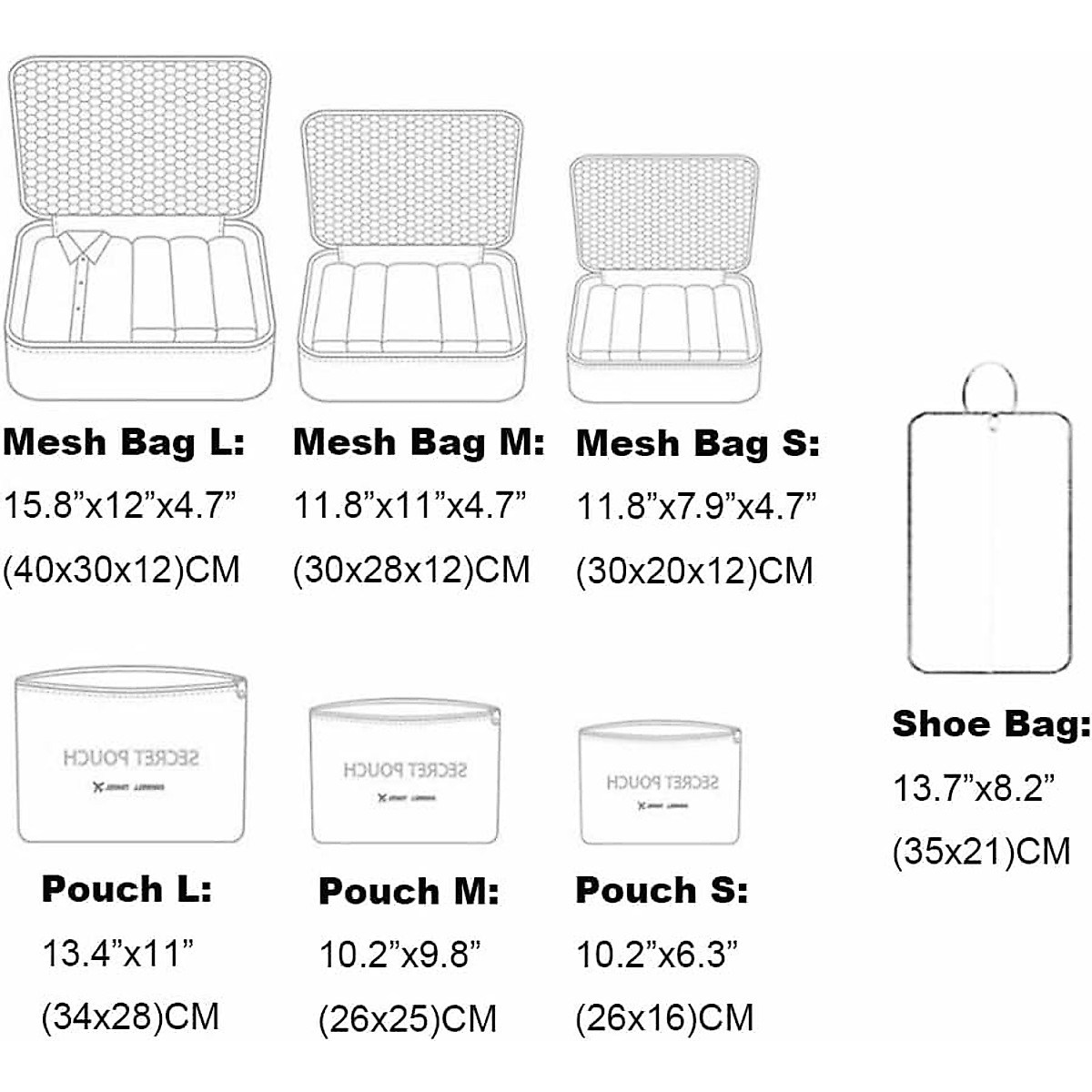 Fxkoolr Packing Cubes for Suitcases - 7 Pieces,Light Packing Cubes for Travel, Suitcase Organizer Bags Set, Luggage Organizers for Suitcase, Water-Resistant Travel Essentials, Pink Cherry