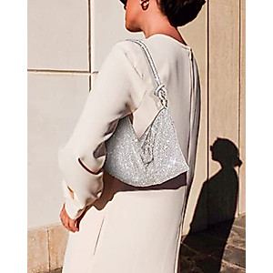 WLLWOO WLLWOO Rhinestone Purses Clutch For Women-Chic Evening Bags,Shiny Crossbody Handbags For Party Club Wedding