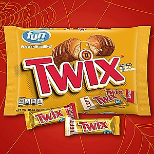 TWIX Fun Size Caramel Cookie Chocolate Candy Bars - 10.83 oz Bulk Candy Bag