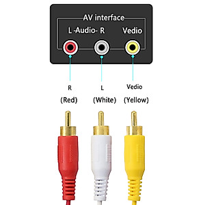 GELRHONR HDMI to RCA Cable,One-Way Transmission from HDMI Male to 3RCA Video Audio AV Component Converter Adapter Cable for HDTV/DVD and Most LCD Projectors-5FT