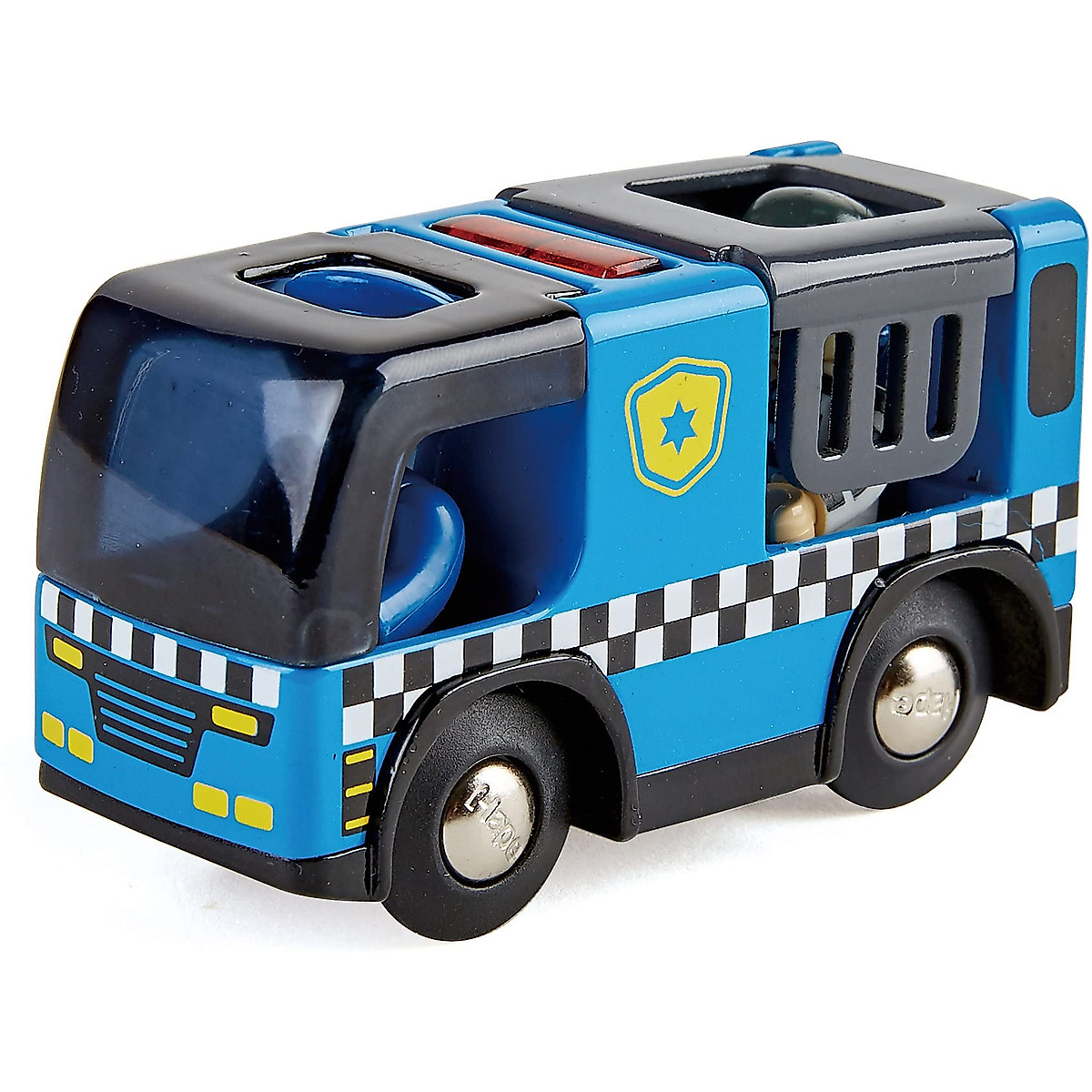 Hape Police Car with Siren | 3Piece Cops & Robbers Play Set with Action Figures
